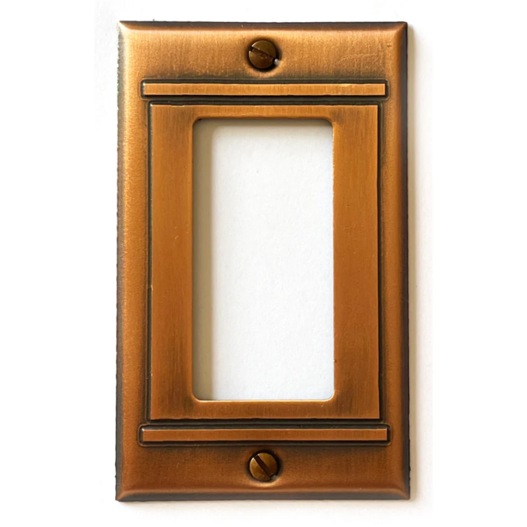 Copper Outlet Cover – Art Nouveau – Stickley Museum