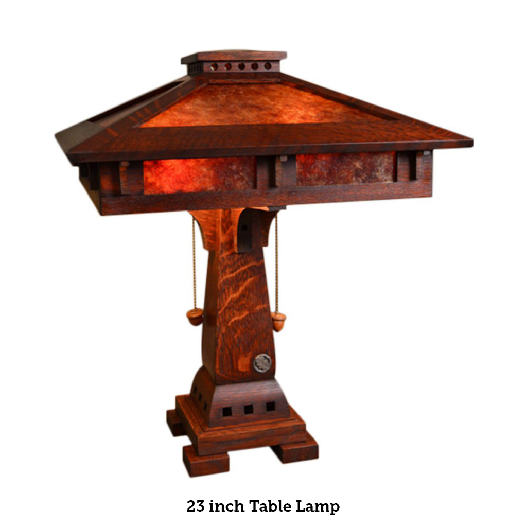 Craftsman Style Lamp – Add-on: Pewter Oak Leaf Medallion – Stickley Museum
